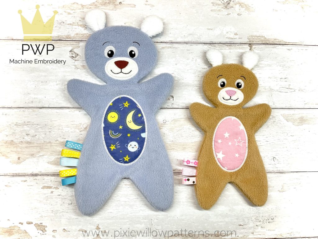 In The Hoop Bear Lovey pattern. Baby comforter, lovie machine ...