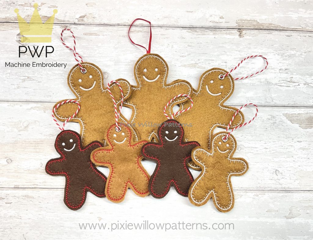ITH Gingerbread Man Machine Embroidery Design with blanket stitch ...