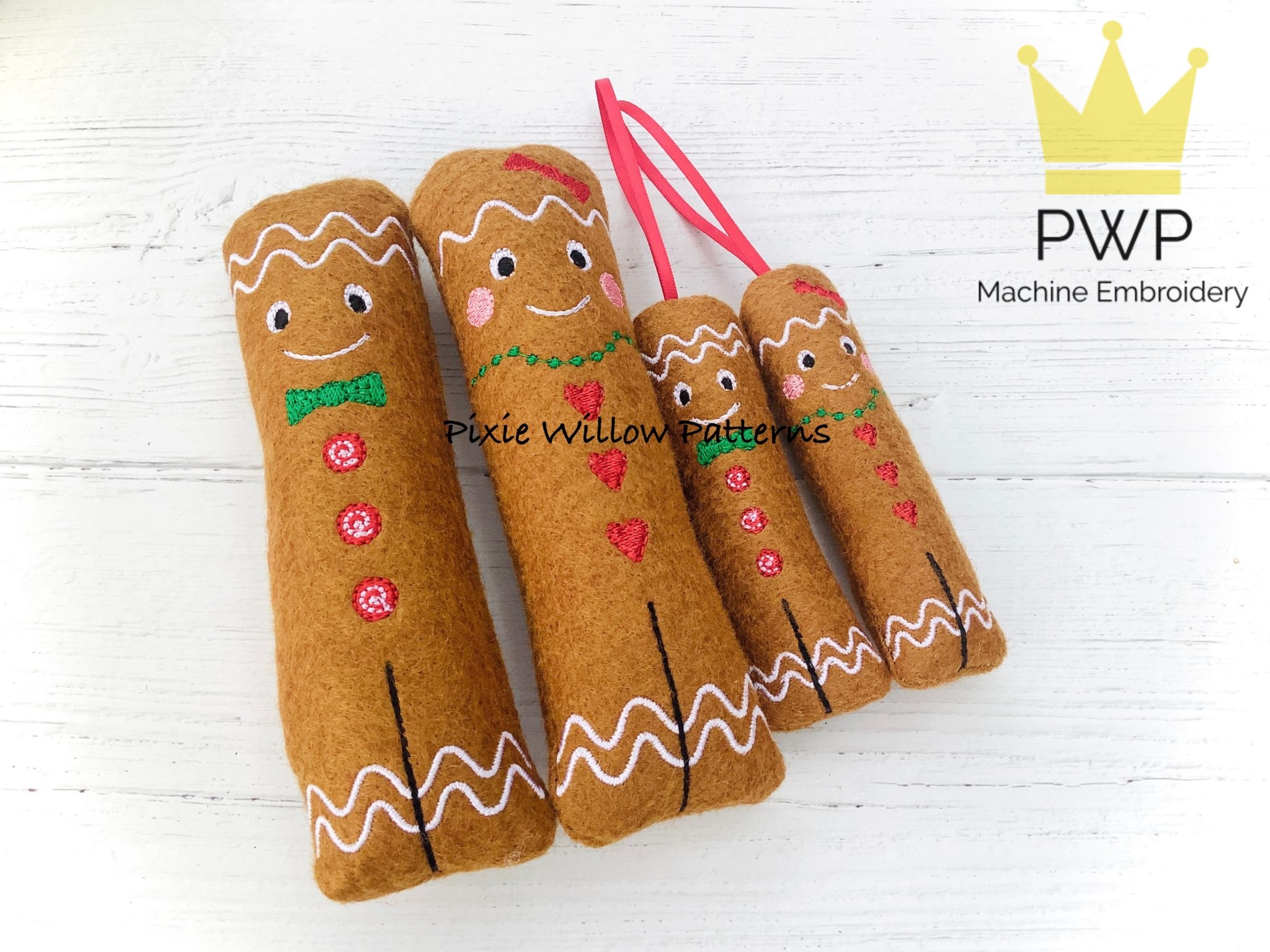 ITH Gingerbread Man & Lady Christmas Tree Decoration patterns for 5×7 ...