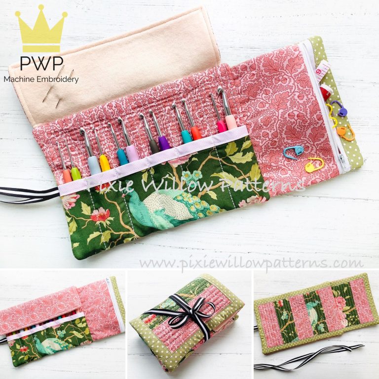 ITH Crochet Hook Holder Pattern. For 7.9×11 hoops – Pixie Willow Patterns