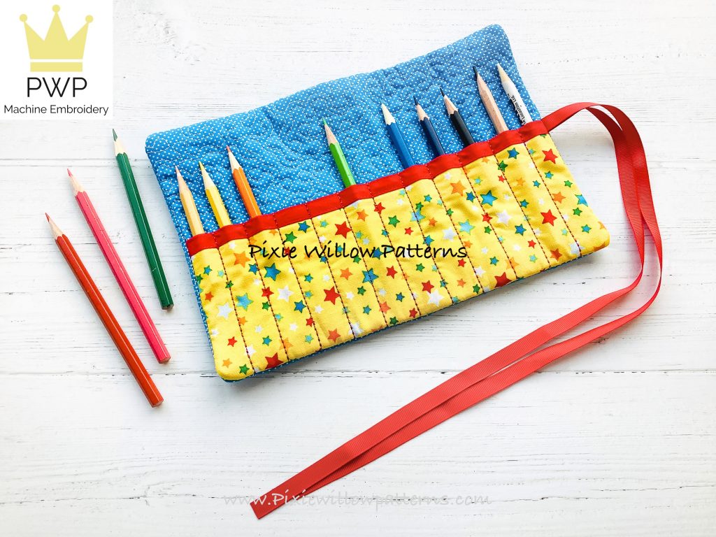 In The Hoop Pencil Roll Pattern for 7.9×11 hoops – Pixie Willow Patterns