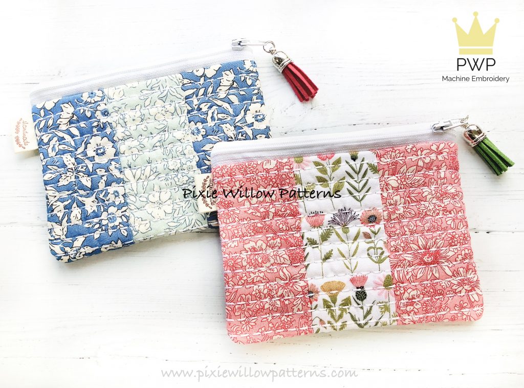 In the hoop Quilted purse pattern with sashiko stitching. Finished size 4×5″. – Pixie Willow ...