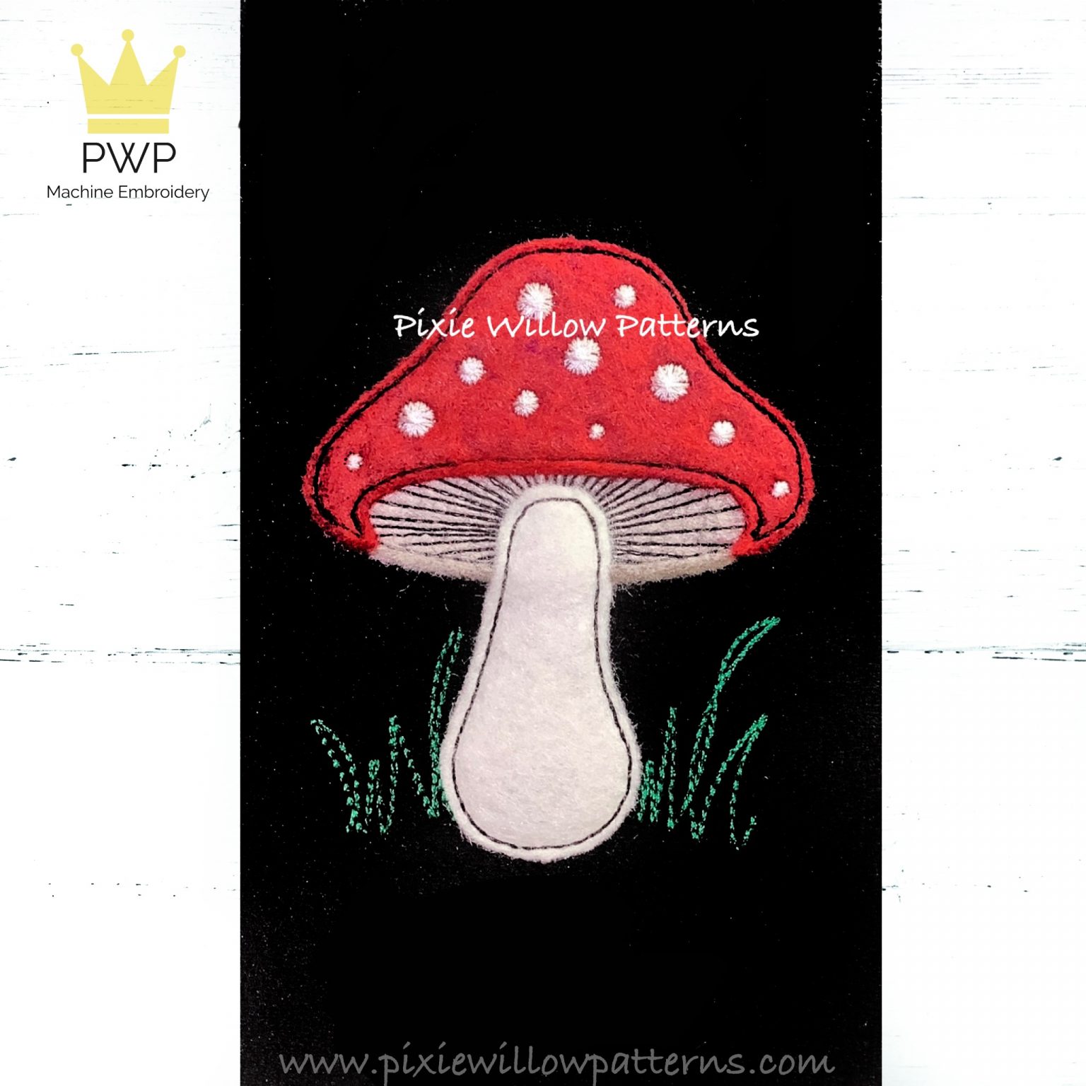 Toadstool Applique design for 5×7 Hoops. Part of the Woodland Animals ...