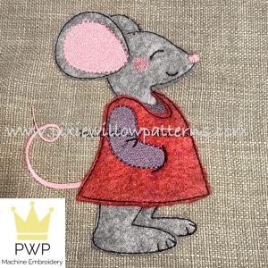 Mouse Applique design for 5×7 Hoops. Part of the Woodland Animals set ...