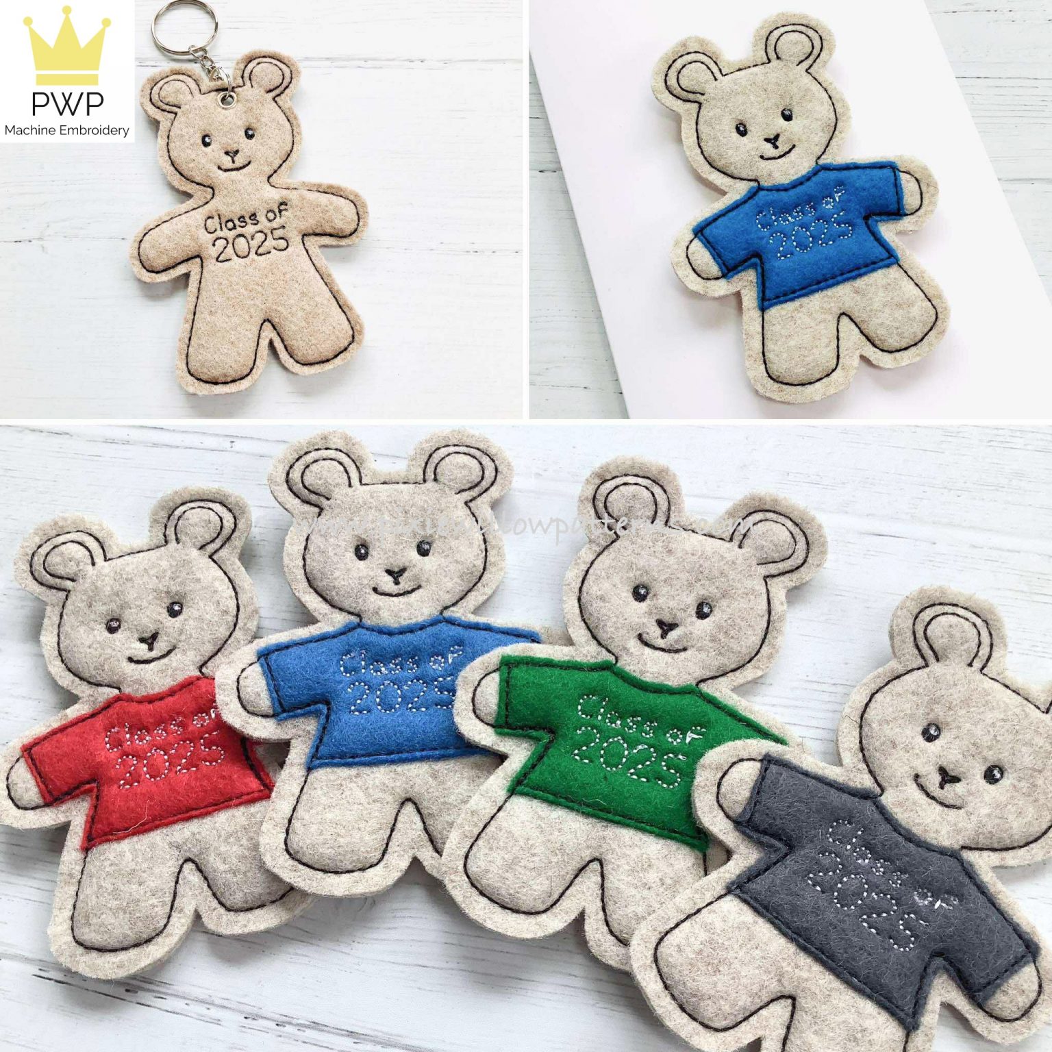 ITH Class of 2025 Bear Pattern. For 5×7 and 8×11 hoops. – Pixie Willow ...
