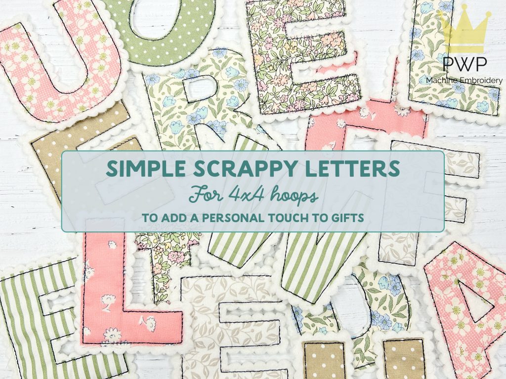 COMPLETE alphabet. Simple Scrappy Letters for 4×4 Hoops. With YOU TUBE ...