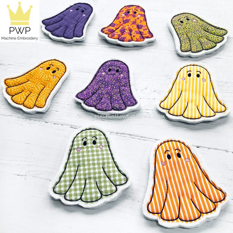 Raw Edge Applique Ghost. For 4×4, 5×7, 6×10, 8×11 and 9×12 hoops ...