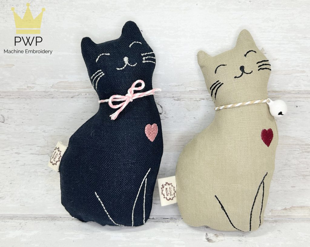 ITH Happy Cat Stuffie for 5×7 Hoops/ Machine Embroidery Design – Pixie ...