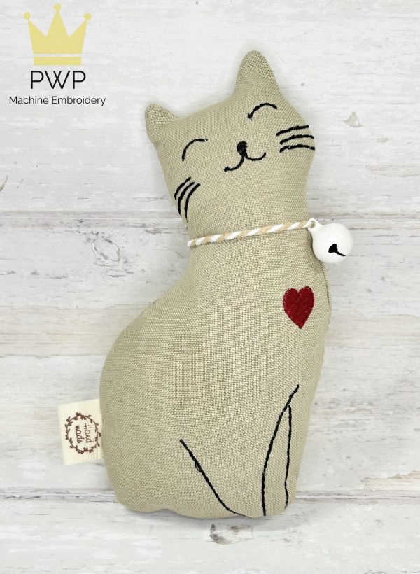 ITH Happy Cat Stuffie for 5×7 Hoops/ Machine Embroidery Design – Pixie ...
